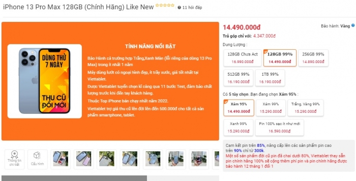 Giá iPhone 13 Pro Max rẻ như bèo đầu tháng 7, viền thép cao cấp không thua iPhone 15 Pro Max nhiều